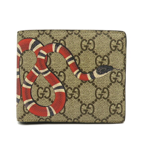 Gucci | Bags | Gucci Snake Gg Supreme Canvas Bifold Wallet | Poshmark